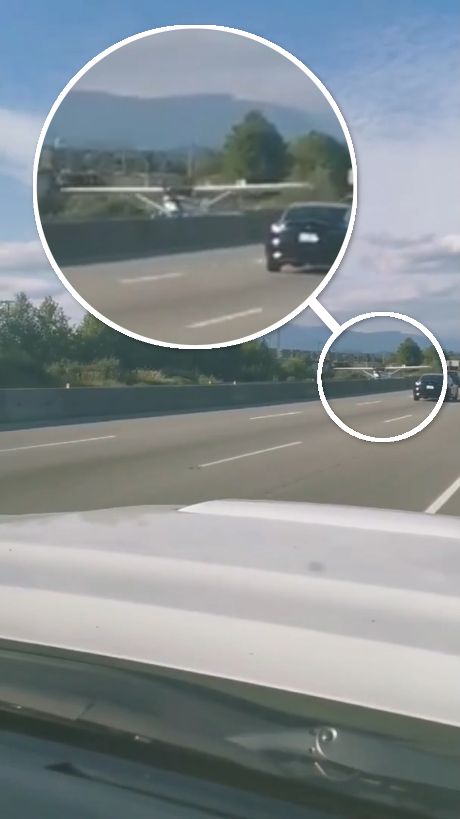 Drivers Stunned When Plane Lands On Rush Hour Motorway In Risky Manoeuvre Nestia