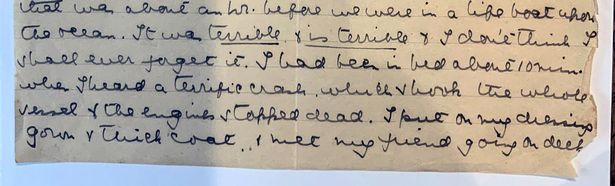 Haunting five-page letter of Titanic survivor describes hearing cries ... Haunting five-page letter of Titanic survivor describes hearing cries ...