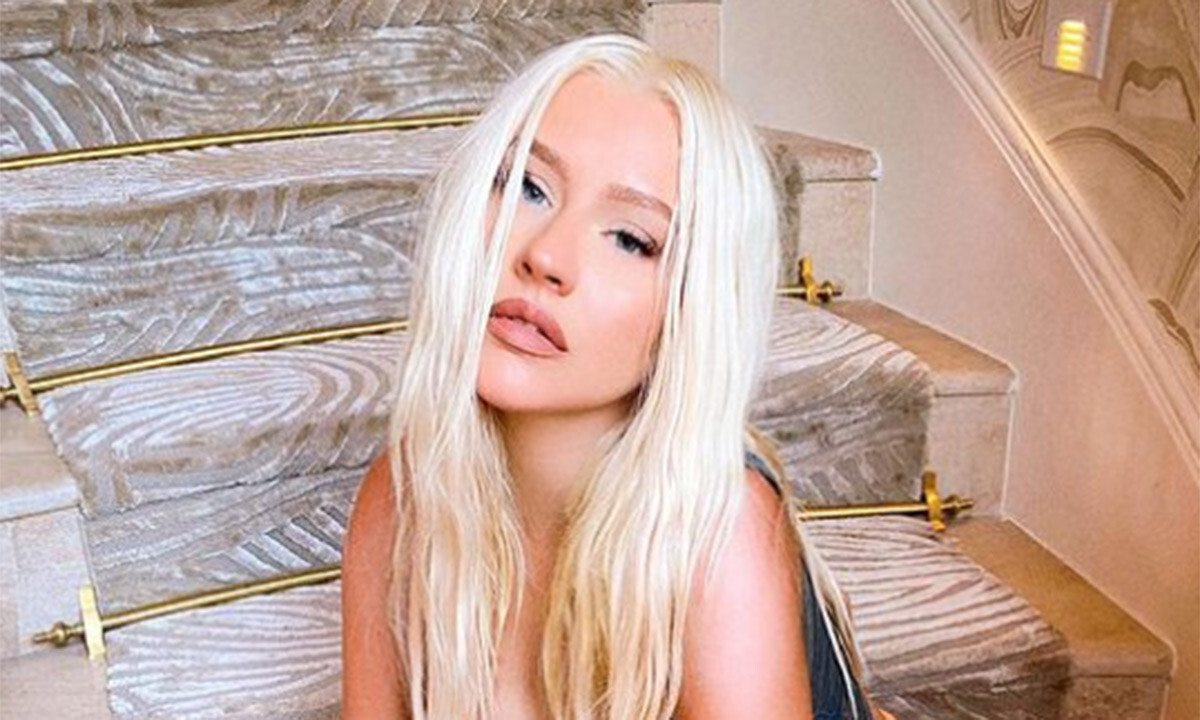 Christina Aguilera Causes A Stir Posing Topless In Tiny Briefs Nestia