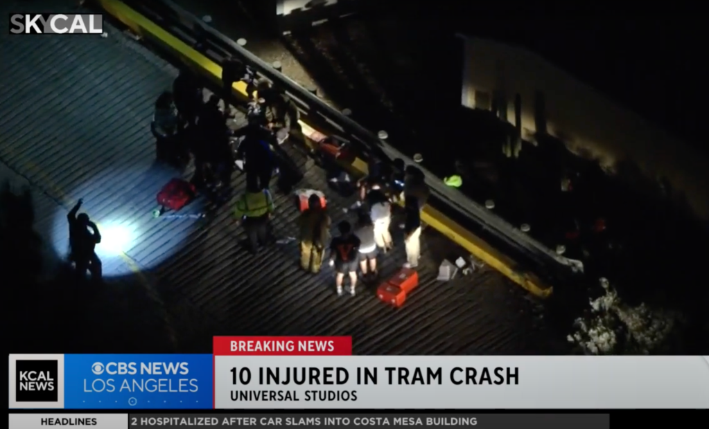 15 people suffer minor injuries in tram accident at Universal Studios ...